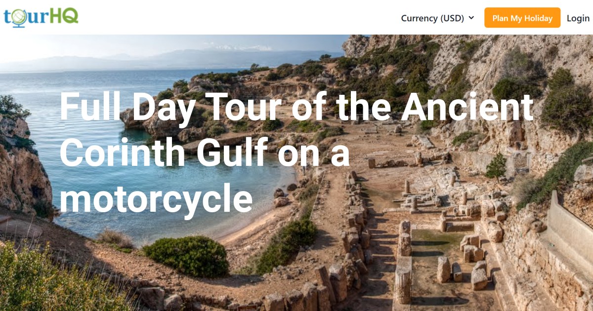 Full Day Tour of the Ancient Corinth Gulf on a motorcycle